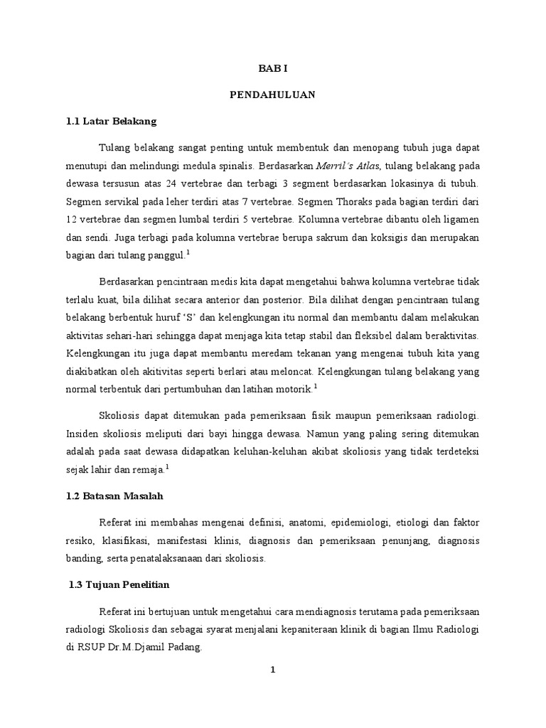 Skoliosis Refarat | PDF