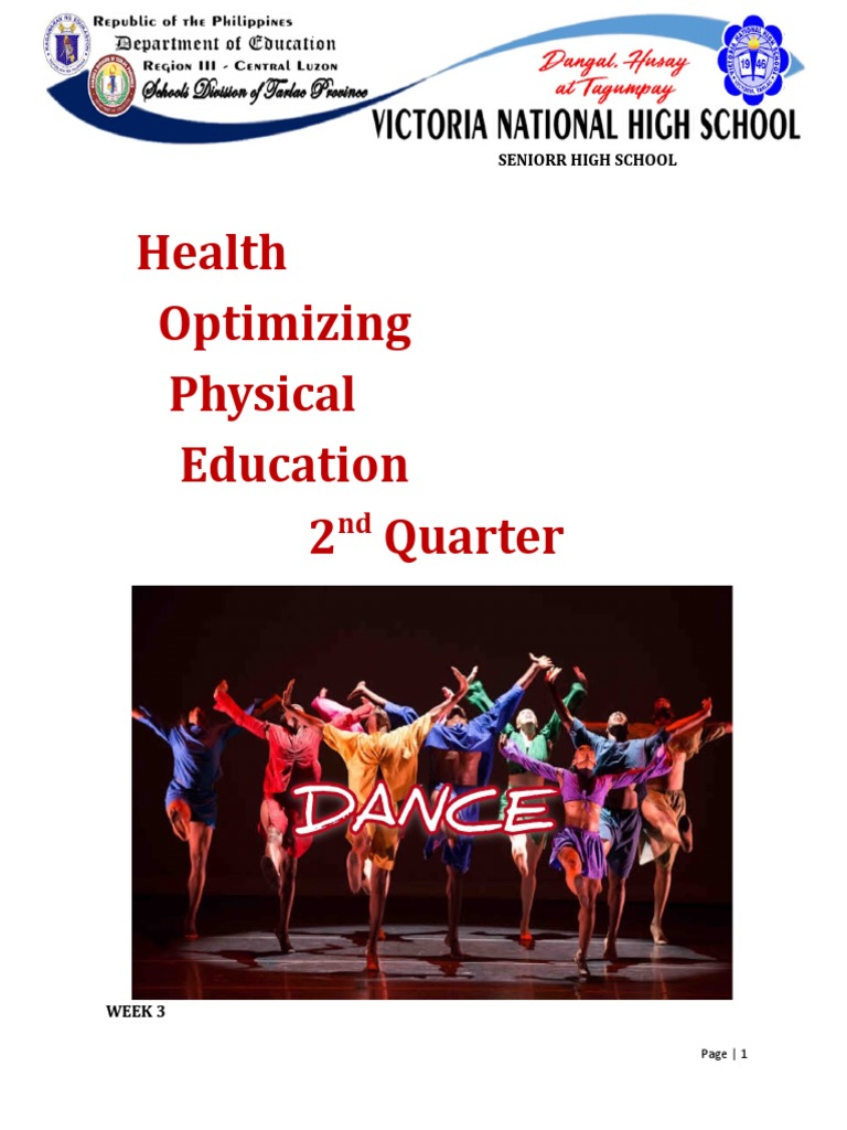 Health Optimizing Physical Education 2 Quarter: Seniorr High School ...