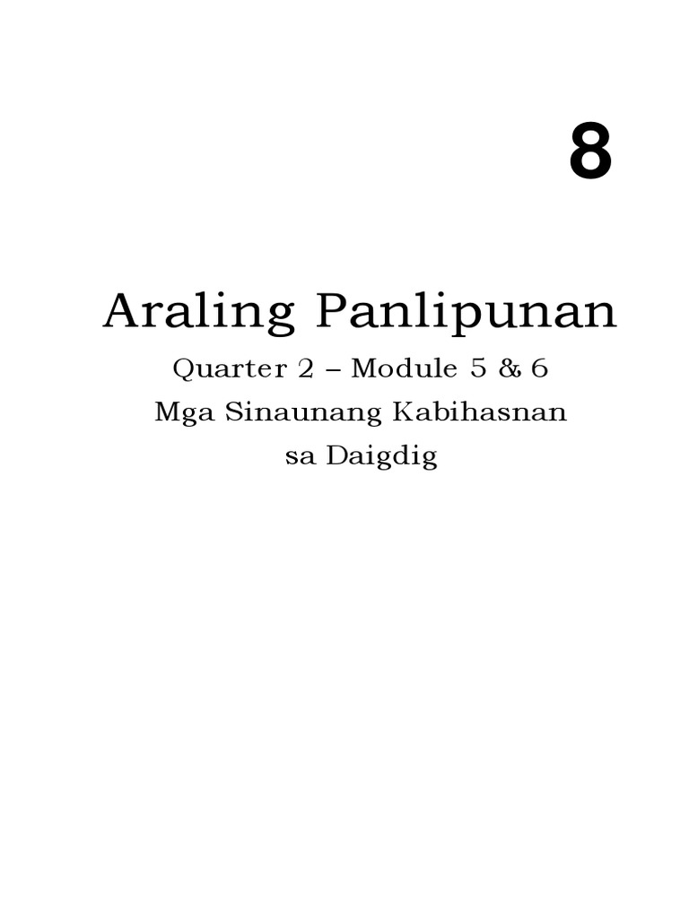 Aral Pan8-Modyul 5&6 | PDF
