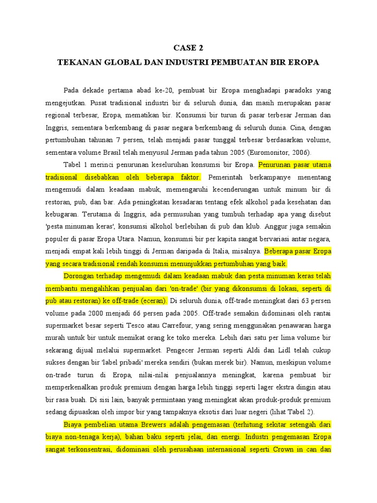 Manajemen Strategi - CASE 2 | PDF