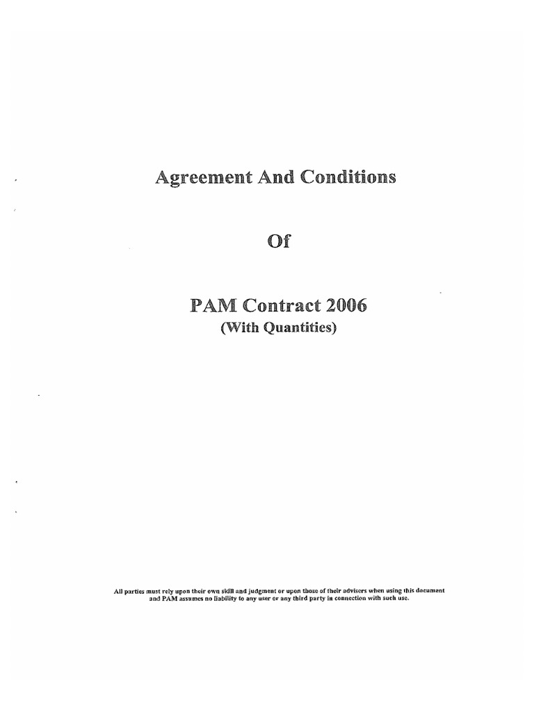 PAM Form 2006 - With Q - Part 1 | PDF | Architect | Insurance
