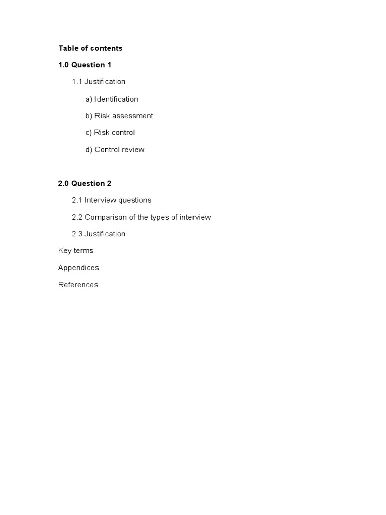Assignment-USM New | PDF | Risk | Interview