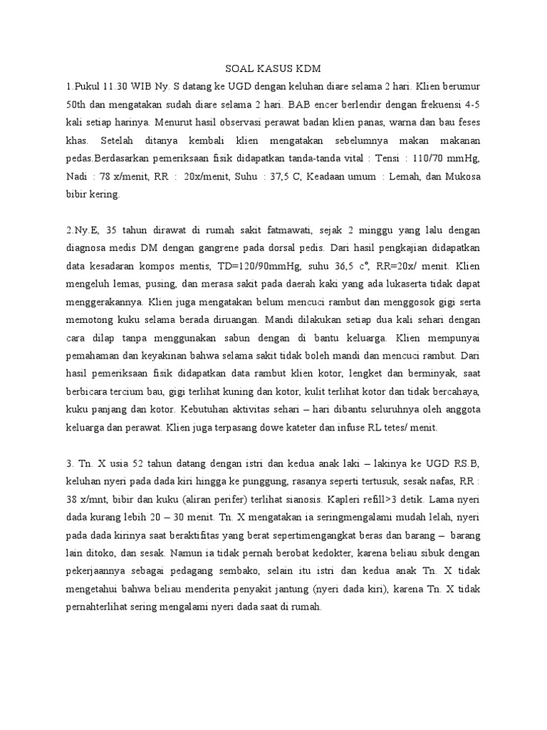 Soal Kasus KDM | PDF