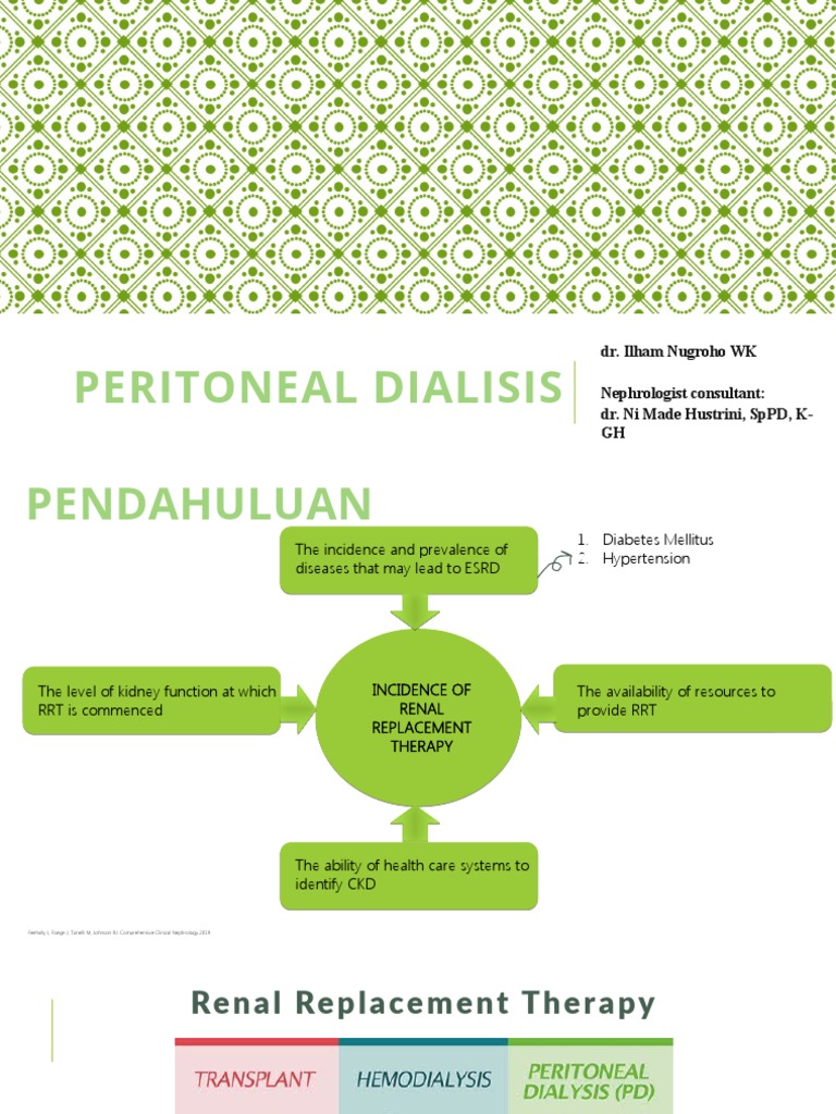 Peritoneal Dialysis Overview and Guidelines | PDF | Dialysis | Nephrology