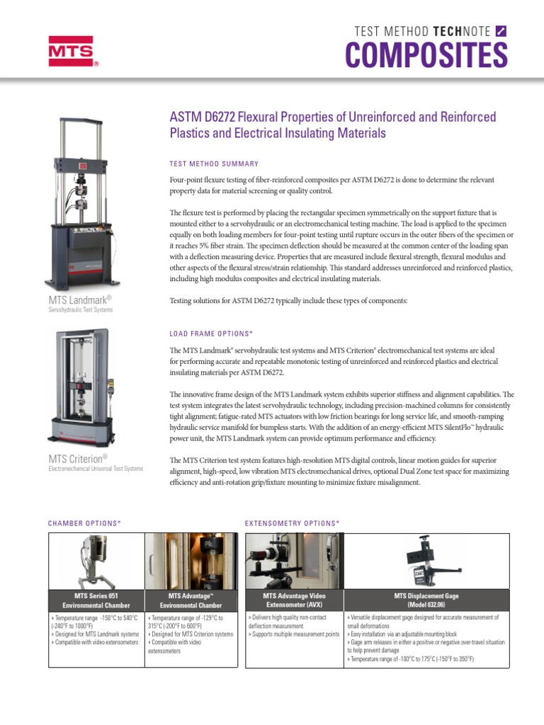 ASTM D6272 Tech Note | PDF | Composite Material | Young's Modulus