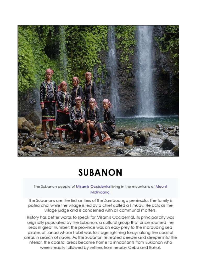 Subanon: The Subanon People of Living in The Mountains of | PDF