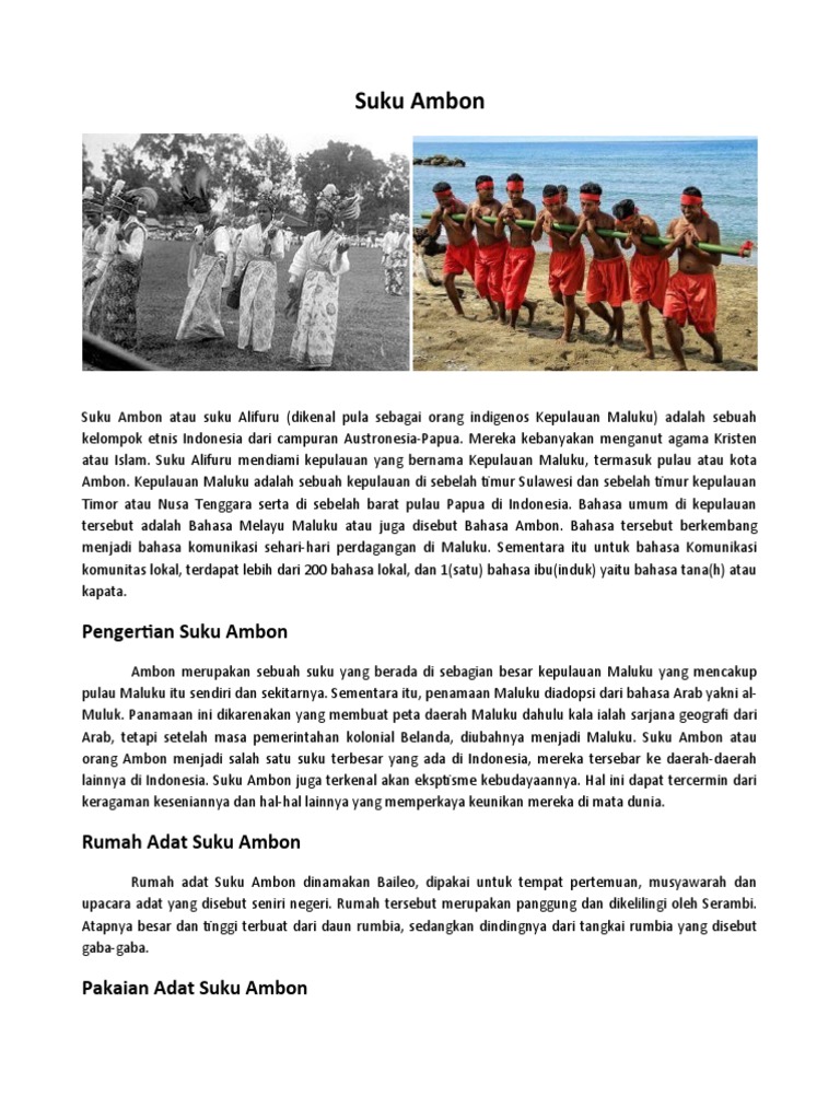 Suku Ambon | PDF