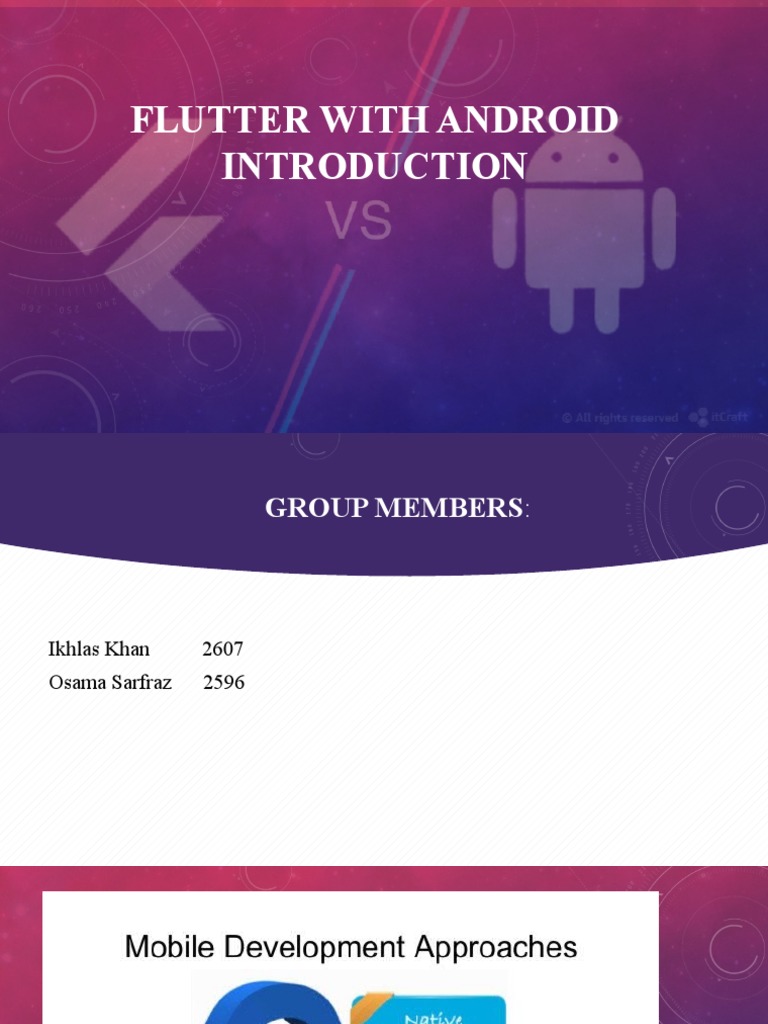 Flutter With Android Introduction Pdf Cross Platform Software