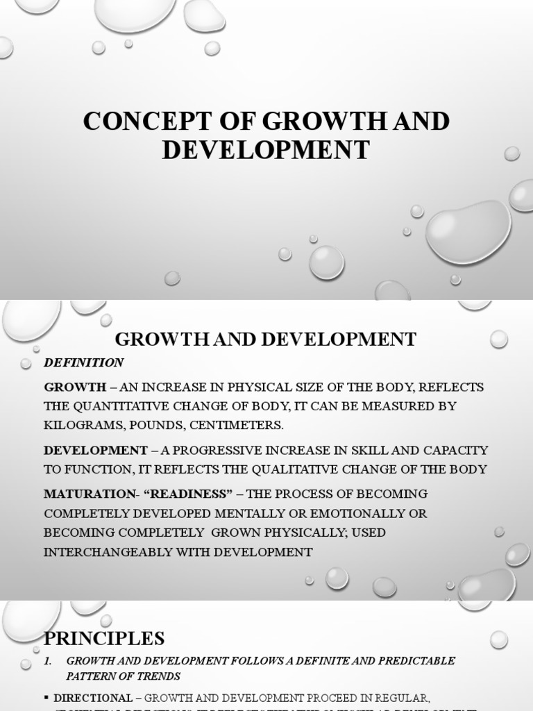 Concept of Growth and Development | PDF | Human Development | Human Nature