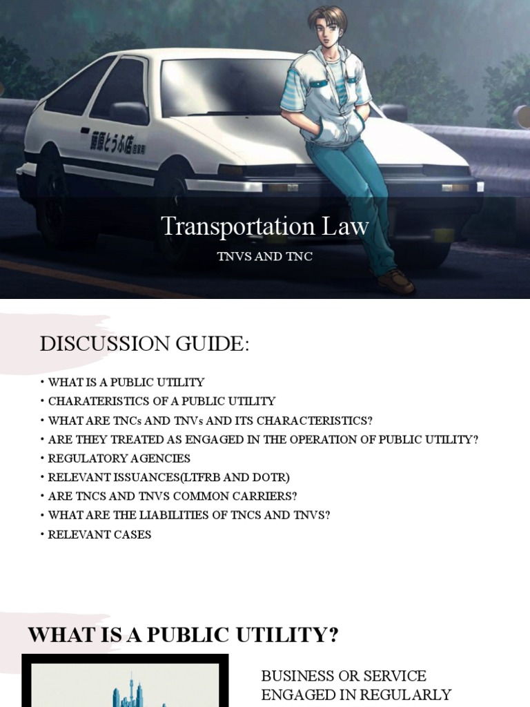 Transportation Law: Tnvs and TNC | Download Free PDF | Private Law ...
