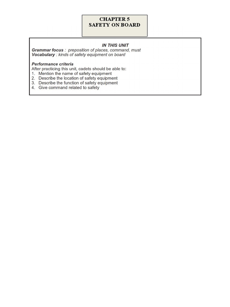 Safety On Board | PDF