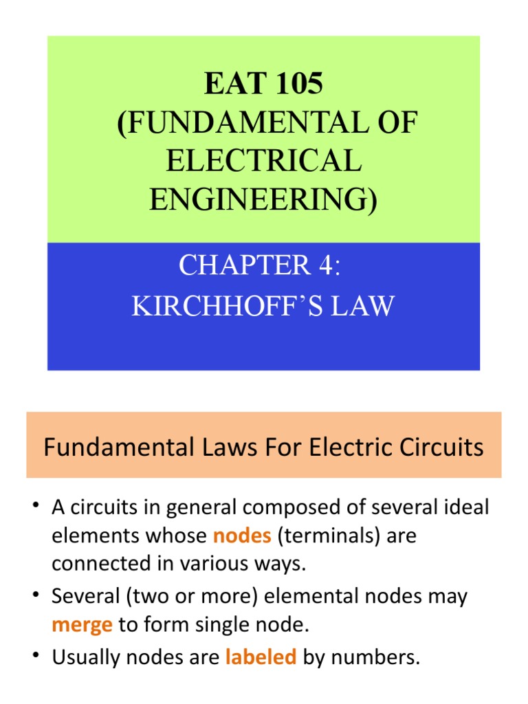 Kirchhoff's Laws in Electrical Circuits | PDF