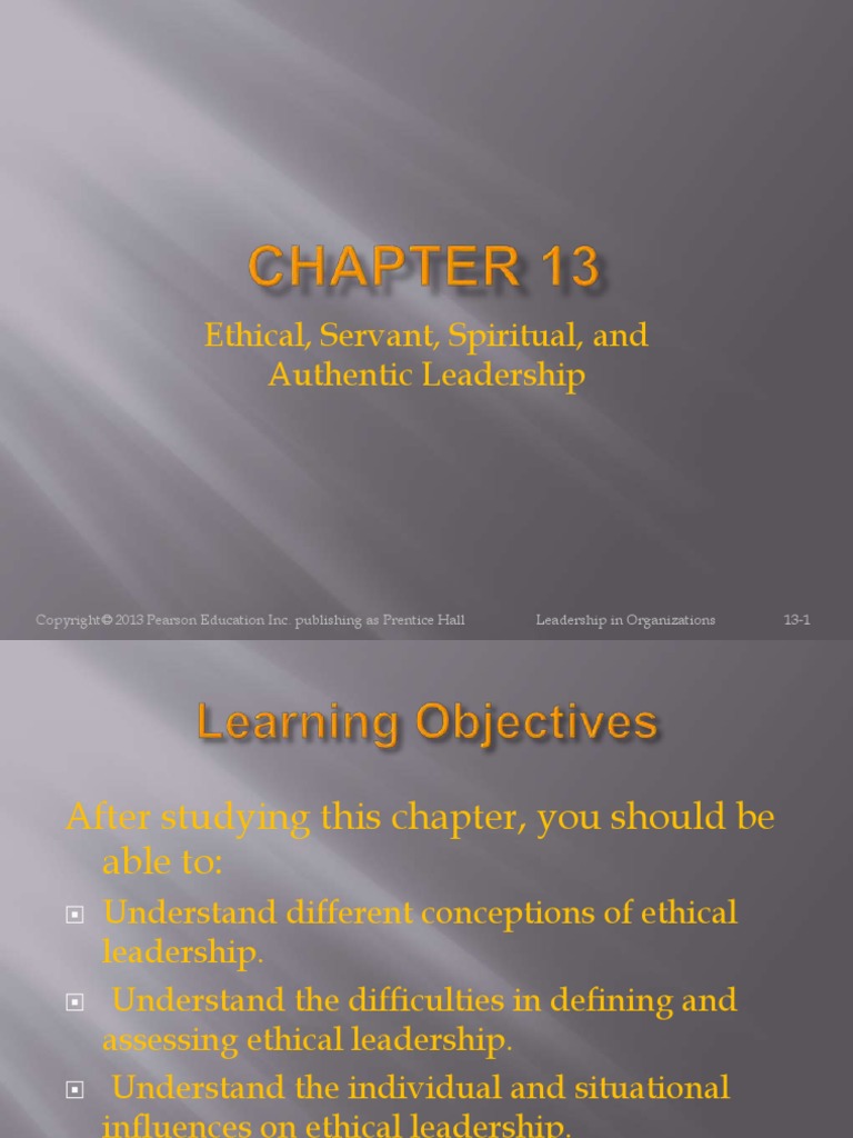 Chp 2 Ethical Servant Spiritual And Authentic Leadership Pdf