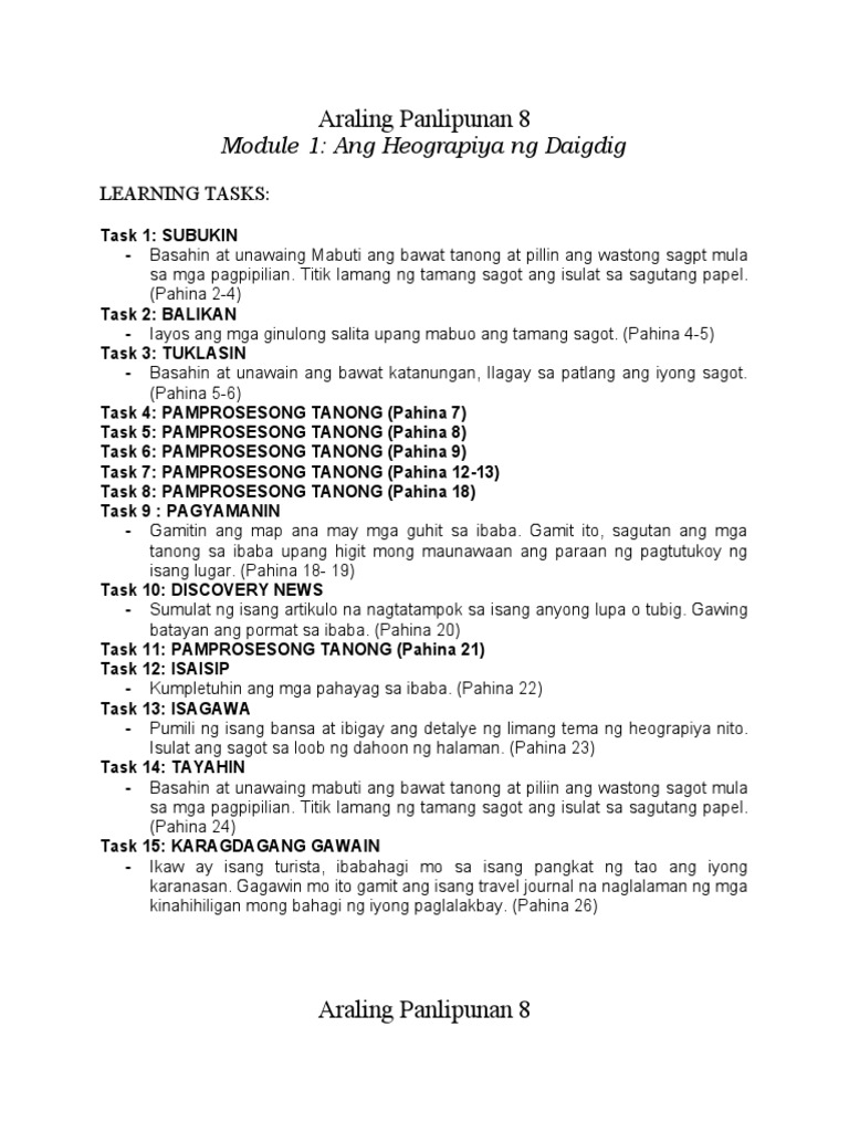 AP8 Learning Task | PDF