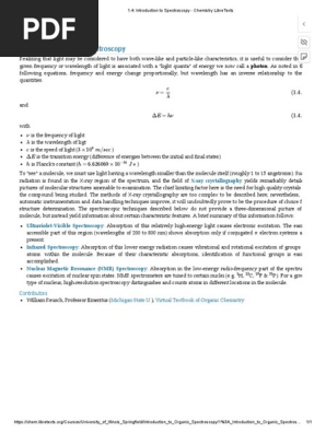 10 Introduction To Spectroscopy Chemistry Libretexts