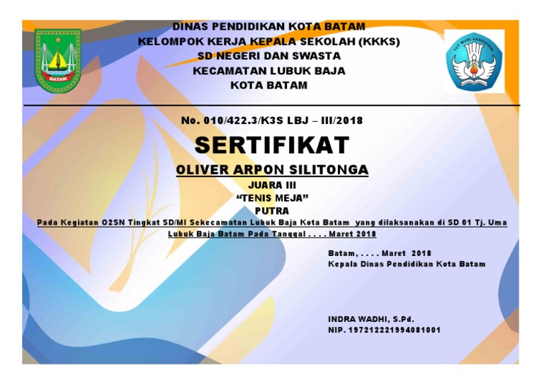 Sertifikat O2SN | PDF