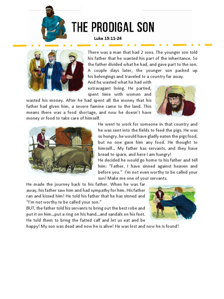 Bible Story-Parable of The Prodigal Son | PDF | Foods