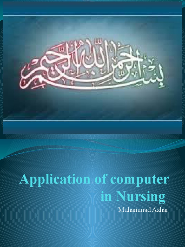 Application Of Computer In Nursing Lecture 2 Pdf Electronic Health