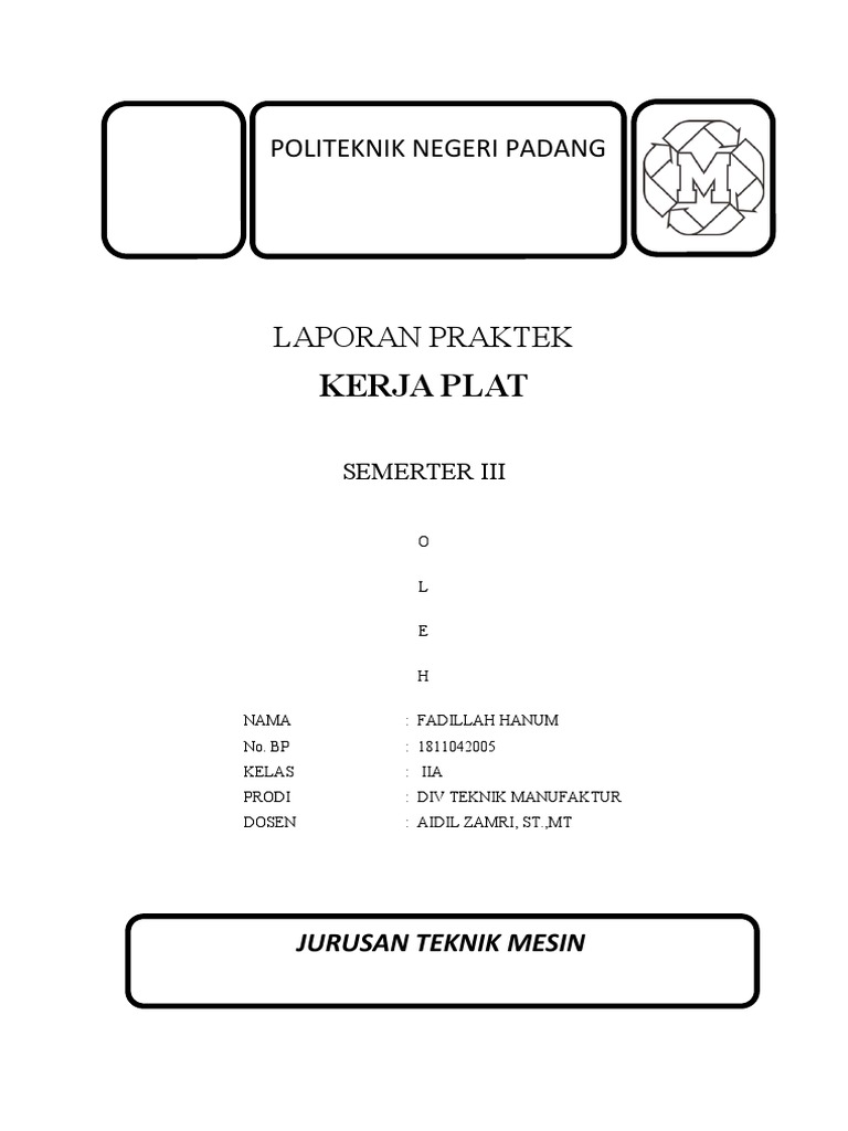 Laporan Kerja Plat | PDF