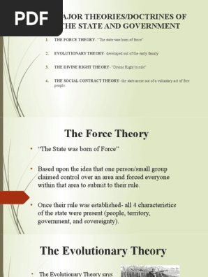 Force Theory Of Government