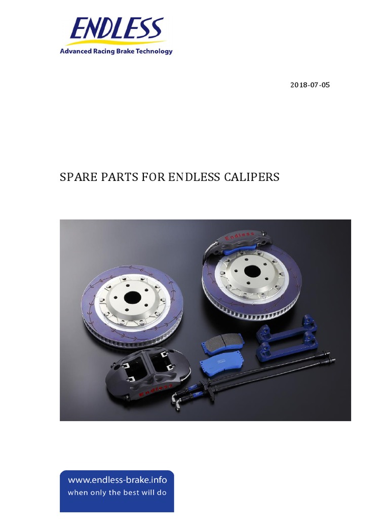 Spare Parts For Endless Calipers | PDF
