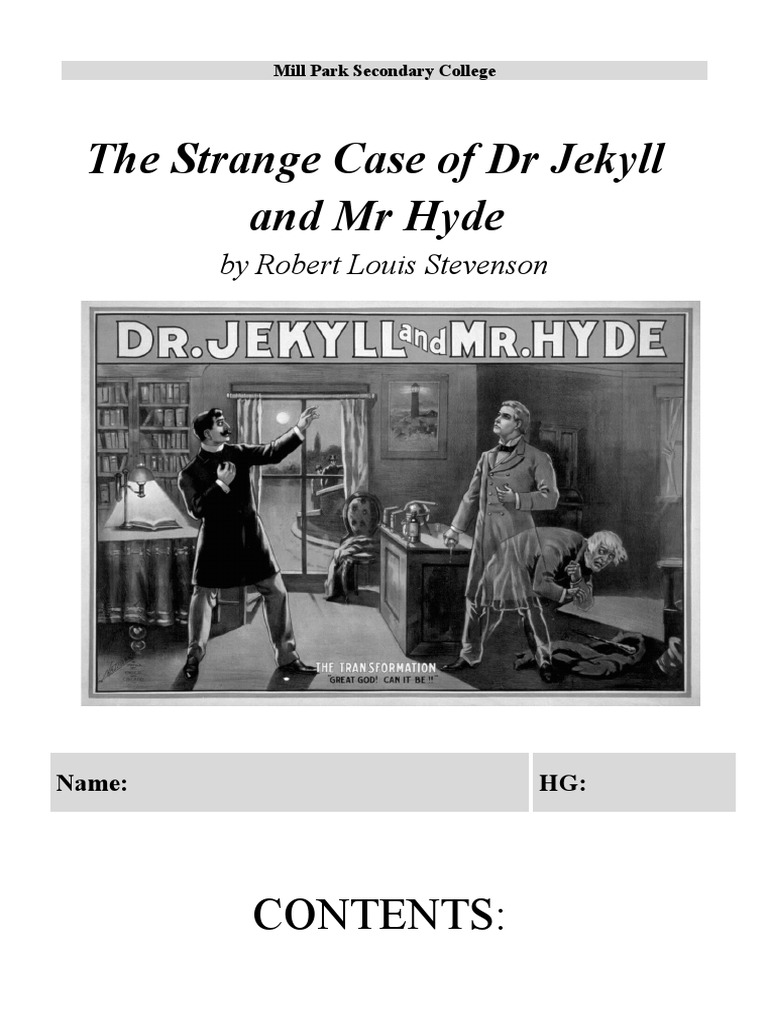Jekyll and Hyde Booklet - STUDENT | PDF | Strange Case Of Dr Jekyll And ...