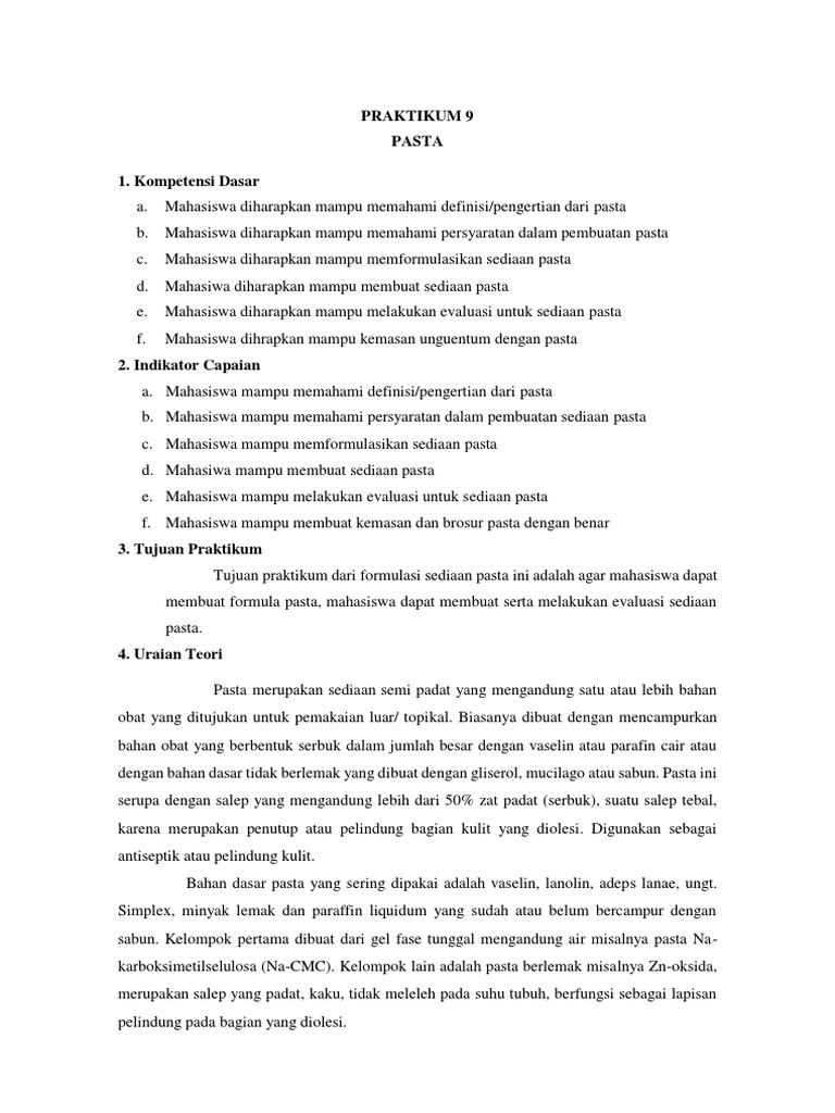 Sediaan Pasta | PDF