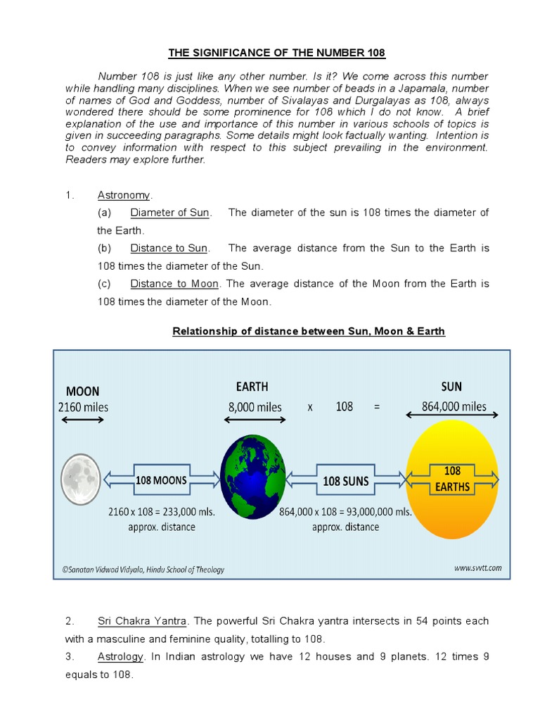 The Sacred Significance of 108 | PDF | Vedas | Chakra