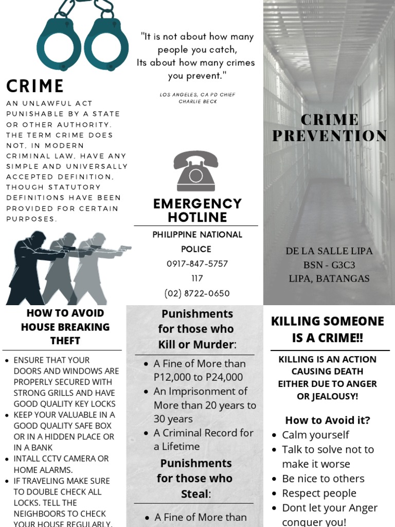 Crime Prevention Act Pamphlet | PDF | Theft | Crime & Violence