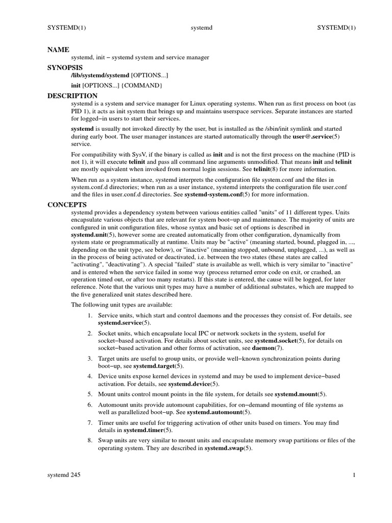 Systemd | PDF | Command Line Interface | Booting