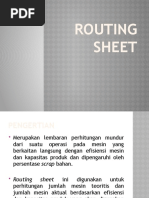 Definisi dan Kegunaan Routing Sheet | PDF
