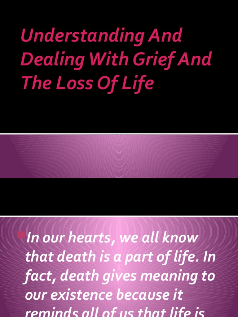 Dealing With Grief And Loss Pdf Grief Emotions