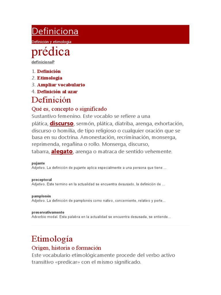 Prédica: Definiciona | Descargar gratis PDF | Sermón | Homilética