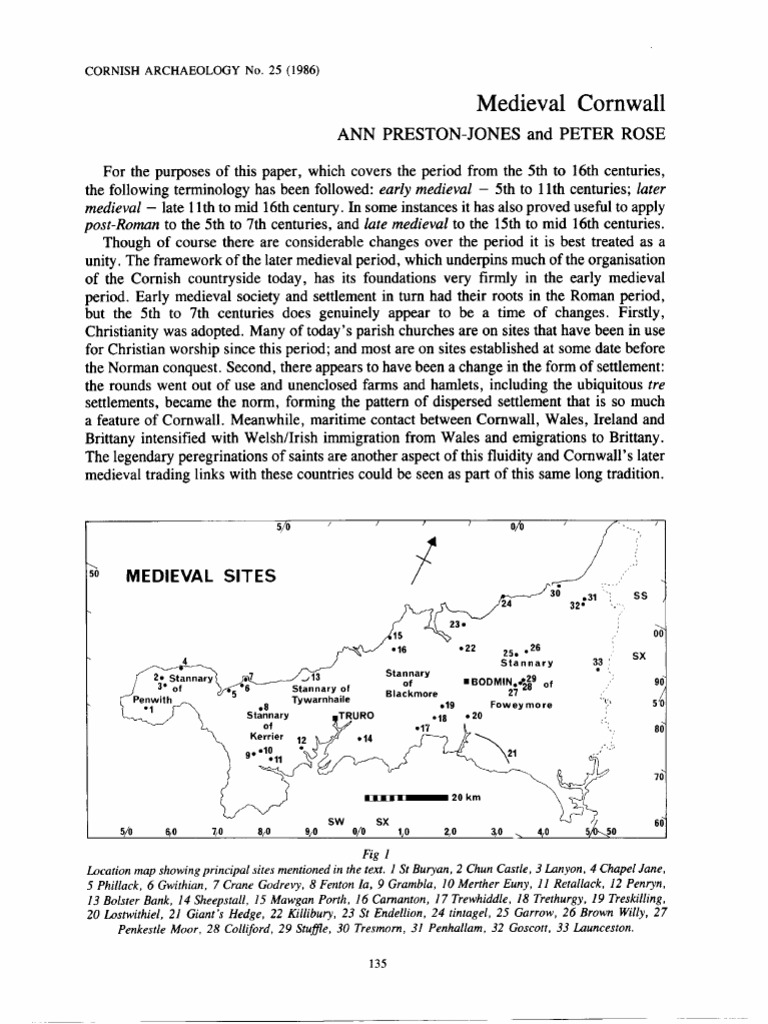 Medieval Cornwall | PDF | Cornwall | Sub Roman Britain