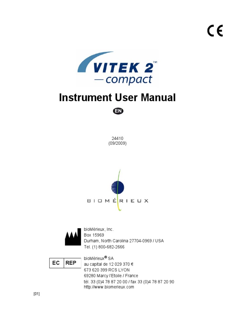 Instrument User Manual - Vitek 2 Compact | PDF | Menu (Computing) | Computing