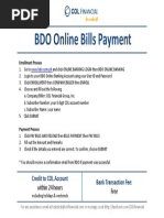 BDO Life Insurance Payment Options | PDF | Credit Card | Debit Card