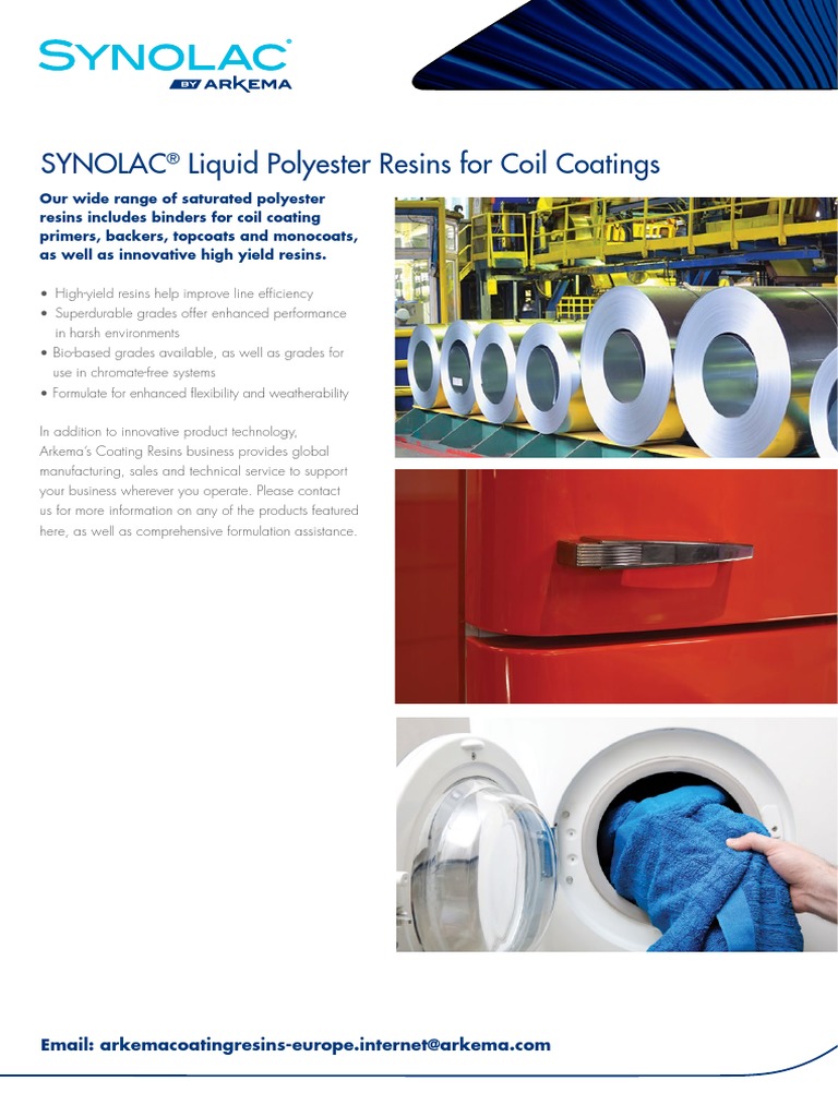 Synolac Liquid Polyester Resins For Coil Coatings | PDF | Industries ...