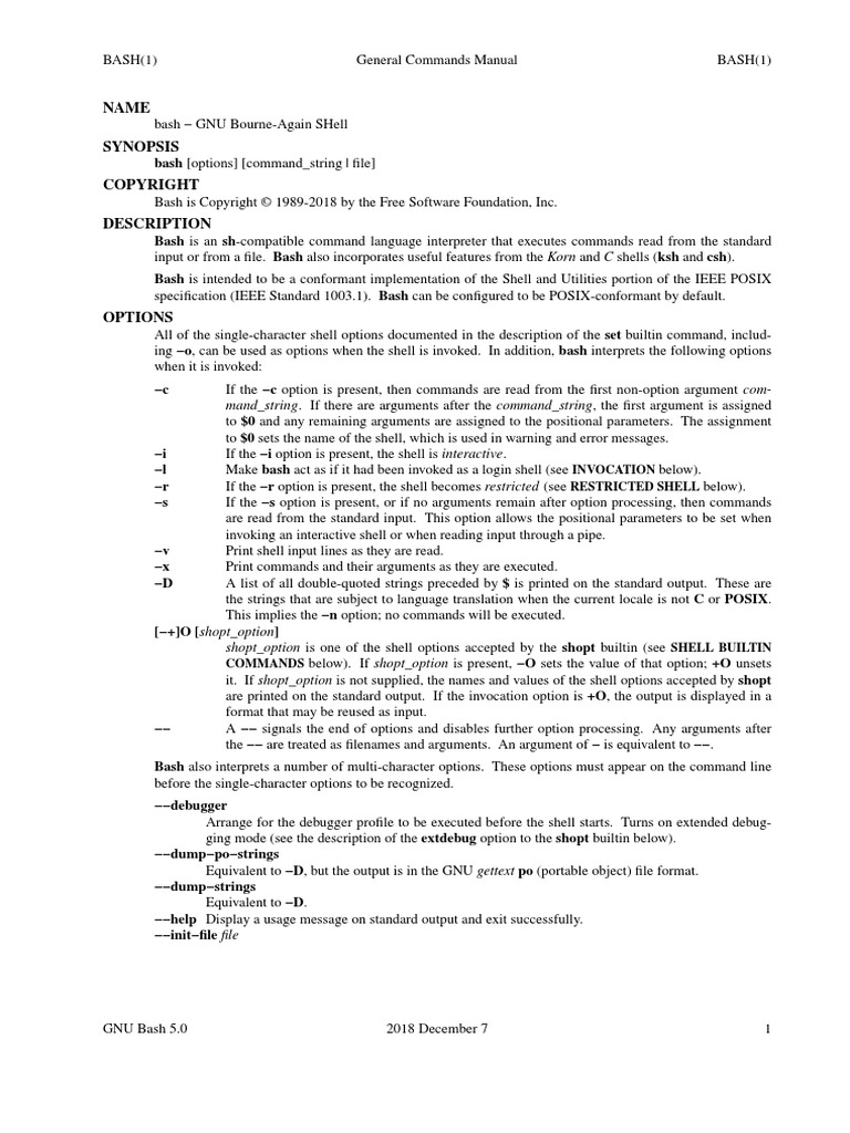 Bash | PDF | Regular Expression | Parameter (Computer Programming)