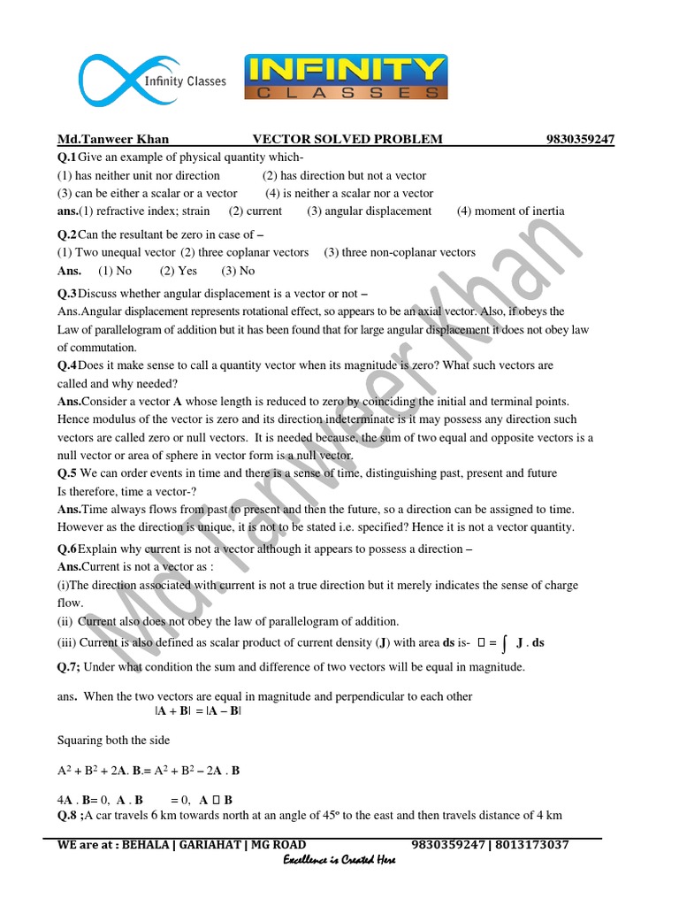 Vector Pdf Euclidean Vector Cartesian Coordinate System