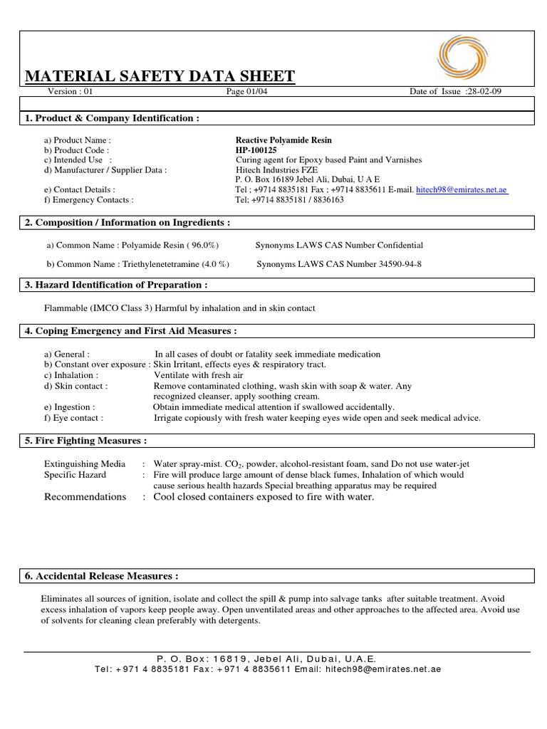 Emulson Paint MSDS PDF Personal Protective Equipment, 56% OFF