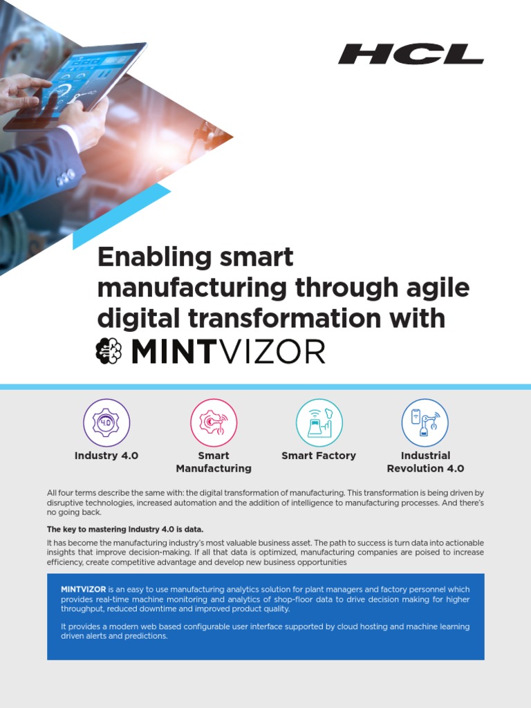 Manufacturing Analytics Software Mintvizor Pdf Analytics Internet Of Things