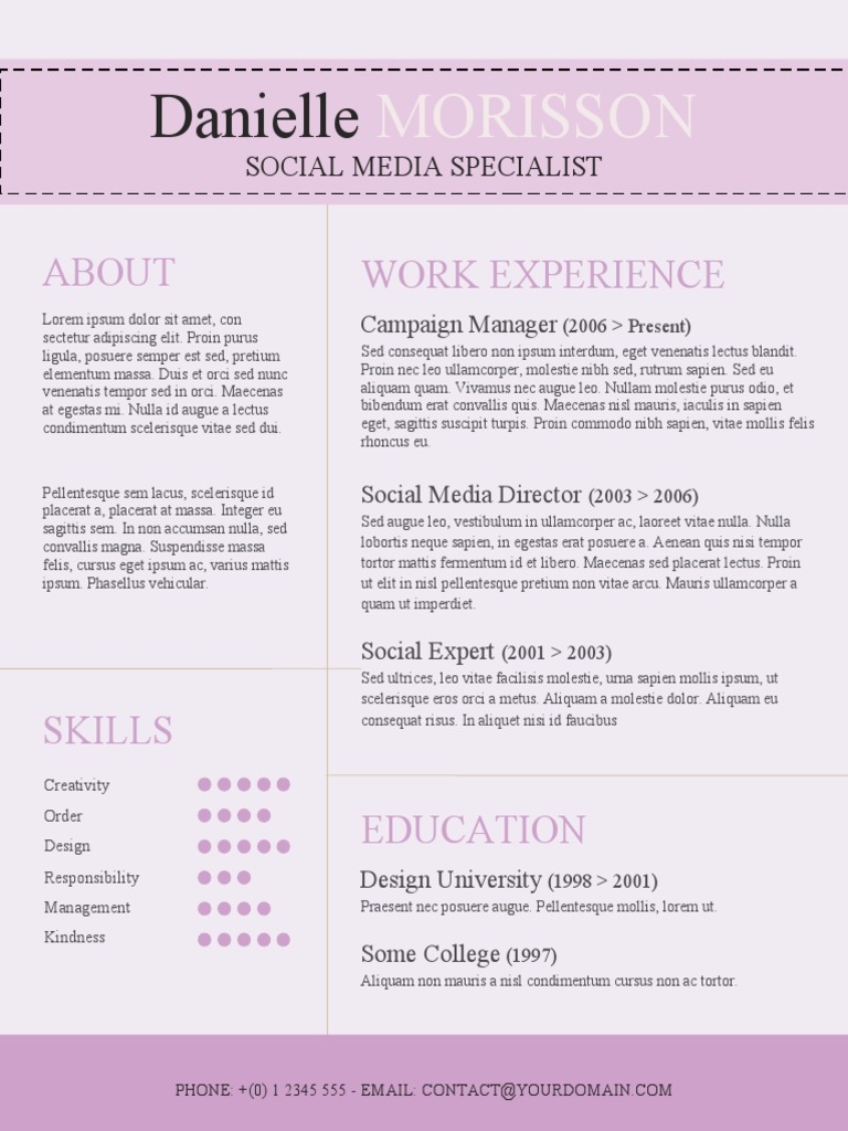 15 Template CV Word Gratis Classic Word Resume Template | PDF