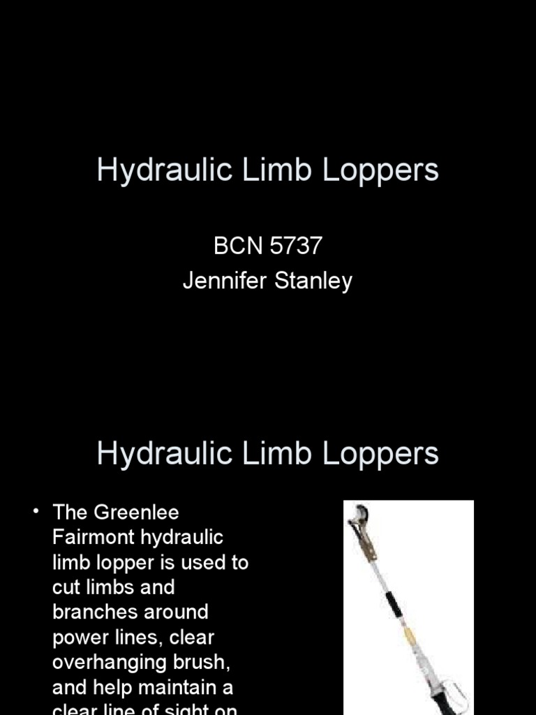 SAFETY-Hydraulic Limb Loppers | PDF | Safety | Personal Protective ...