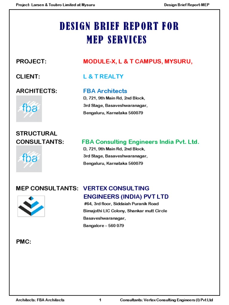 L&T Mysuru Sez-Ii-Mep DBR For Module X-31.12.2020-R2 | Download Free ...