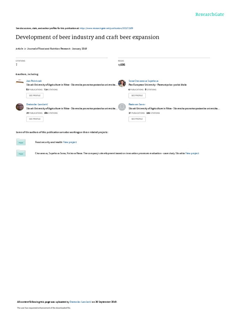 JFNR 2019072 | PDF | Beer | Profit (Economics)