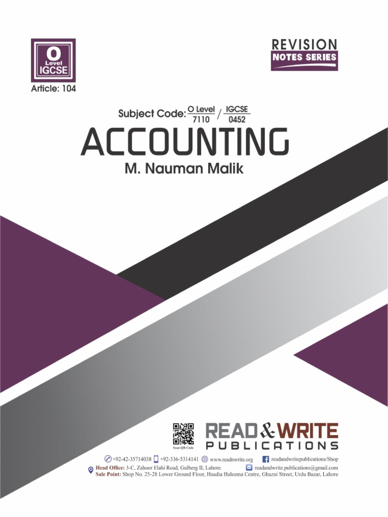 IGCSE Accounting Notes Overview | PDF | Economies | Business