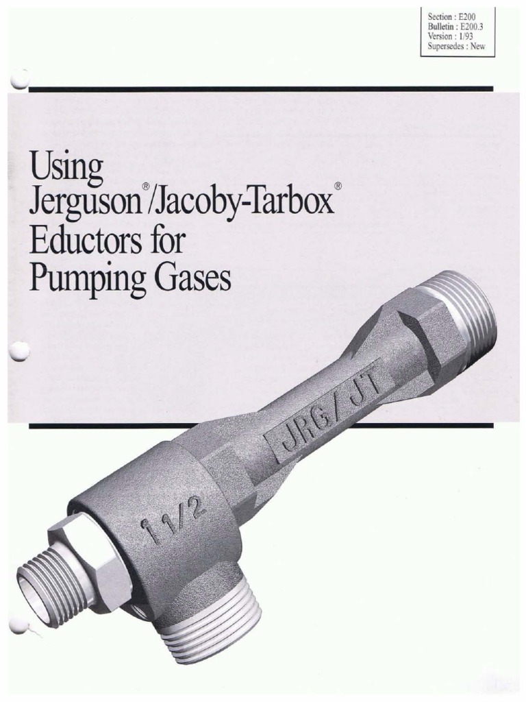Eductors Sizing | PDF | Pump | Gases