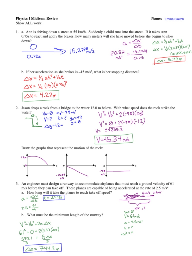 Physics Midterm Review | PDF