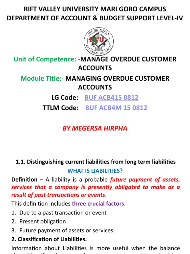 Manage Overdue Customer Account | PDF | Bad Debt | Current Liability
