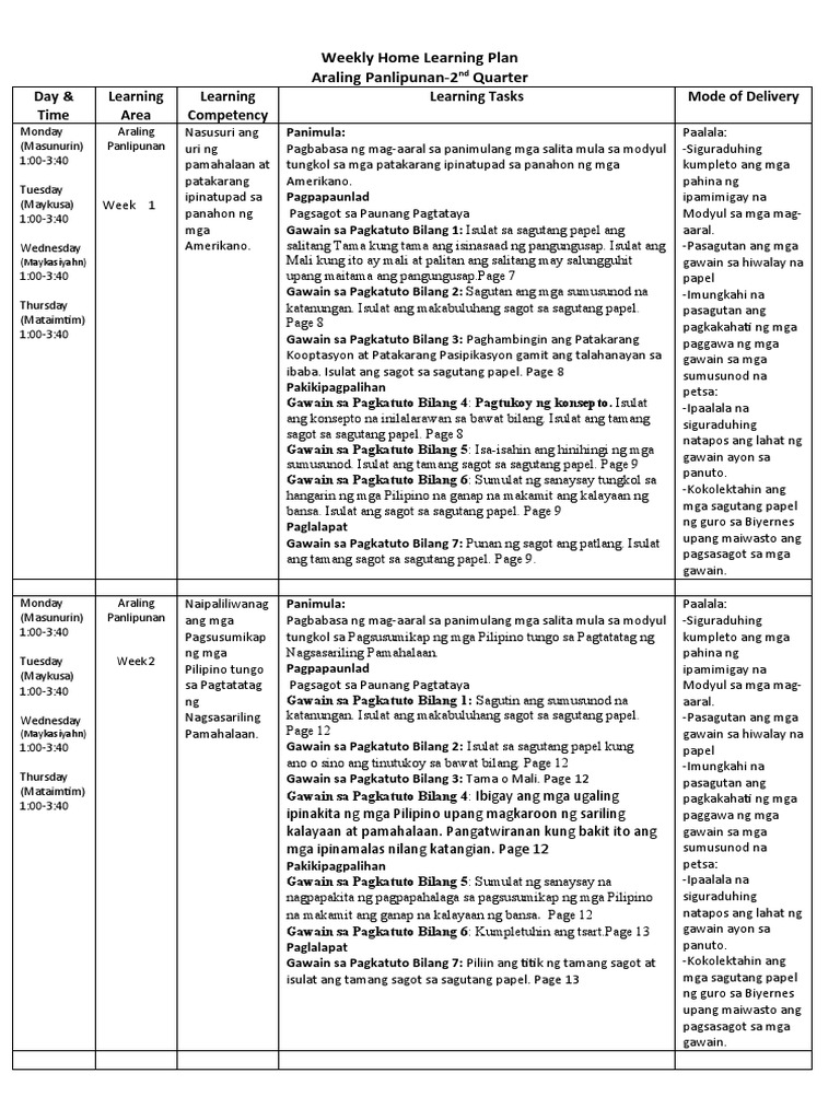 AP Quarter 2 (WHLP) | PDF